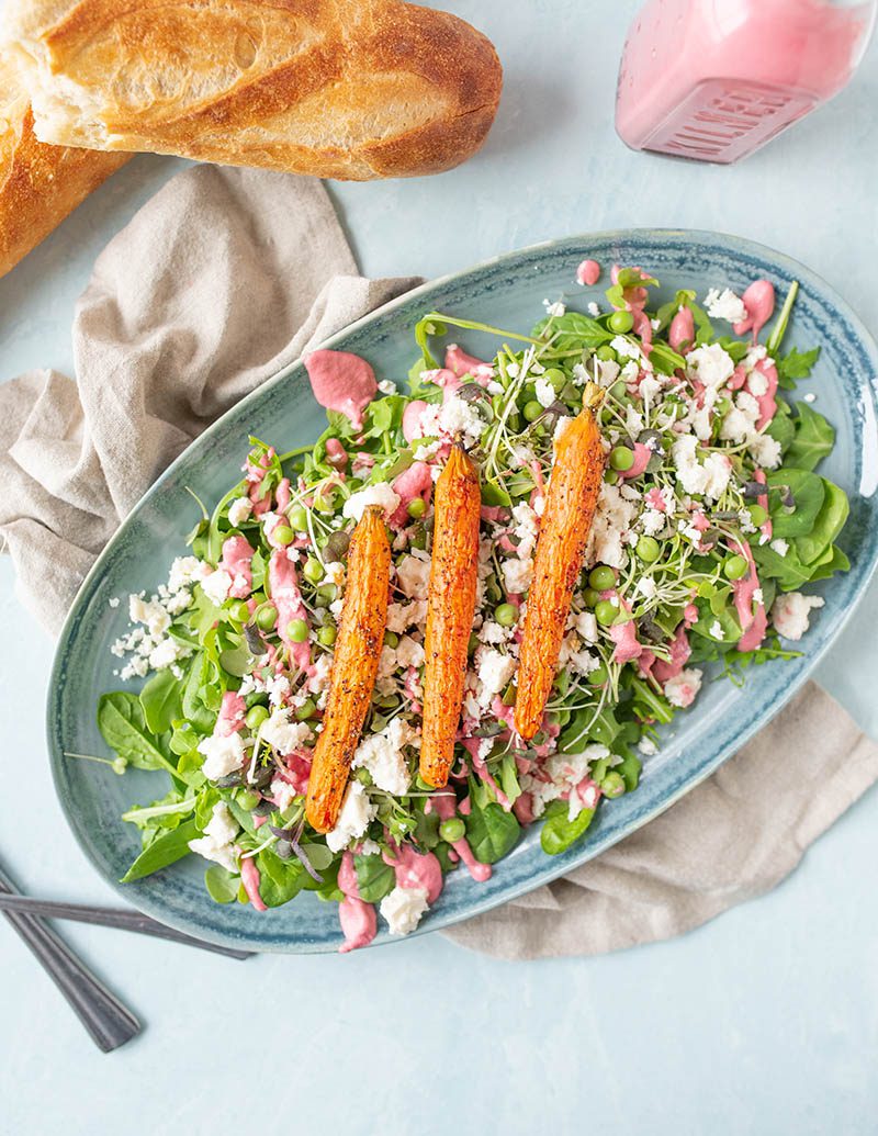 Spring Salad with Tahini Beet Dressing | The Drive Magazine