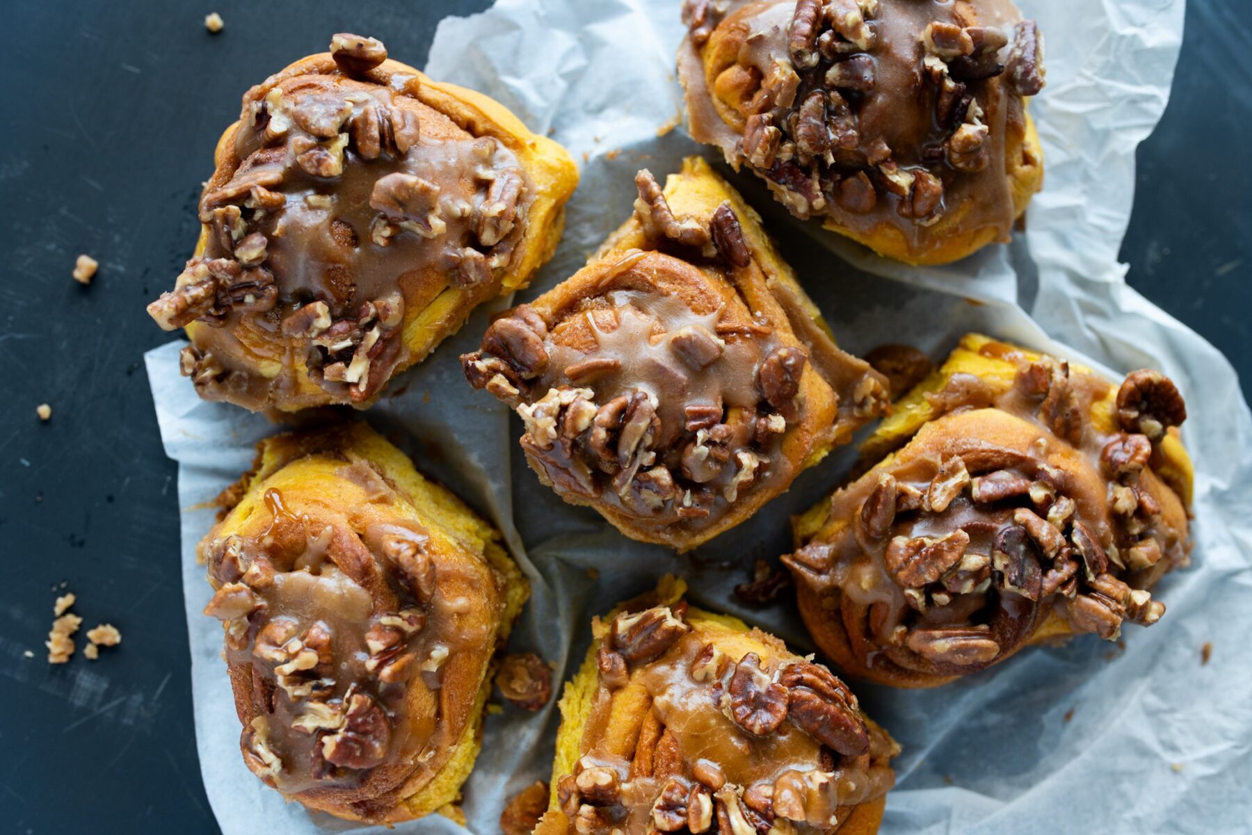 Pumpkin Rolls with Sticky Pecan Topping | The Drive Magazine